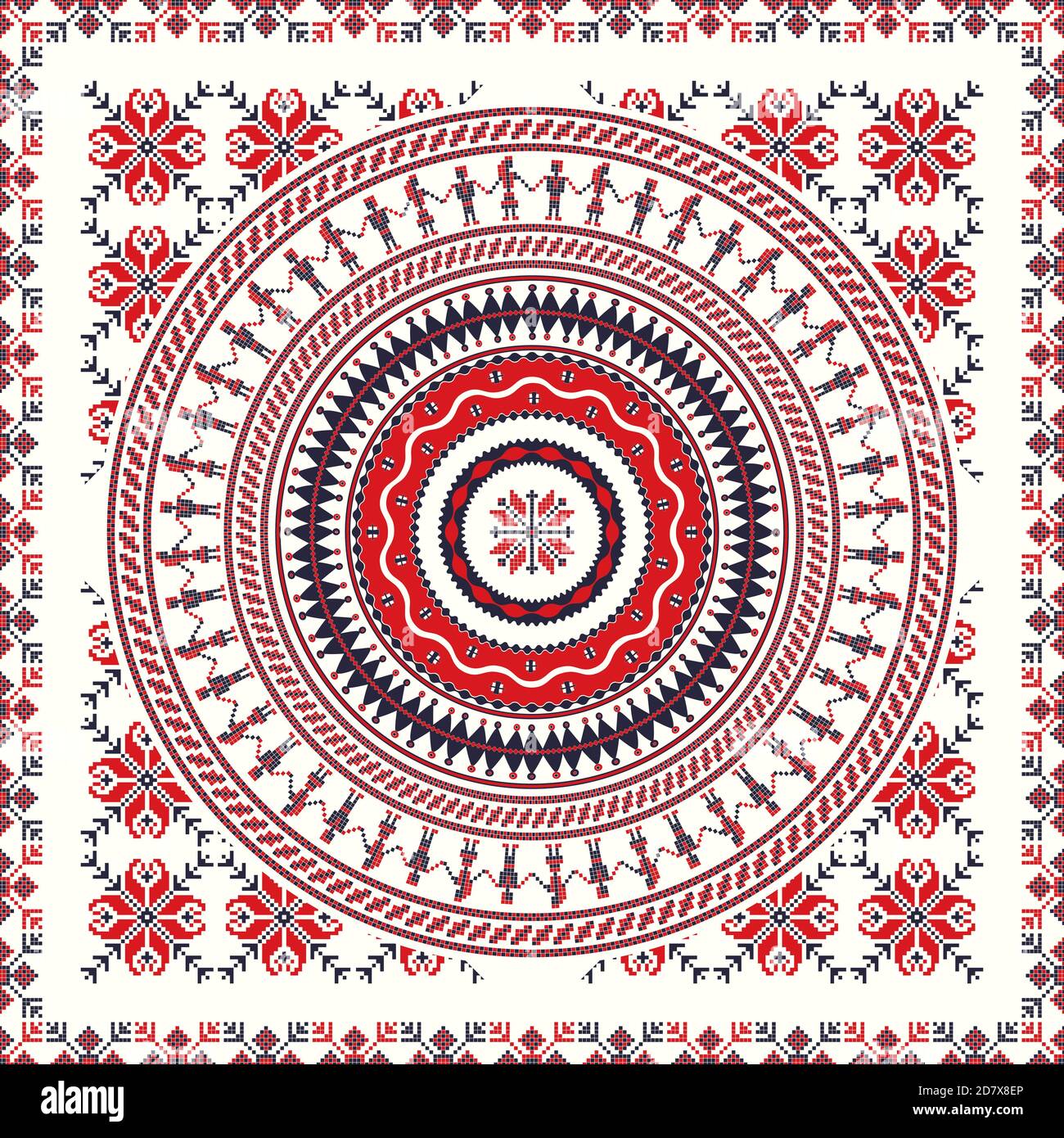 Romanian vector pattern inspired from traditional embroidery Stock ...
