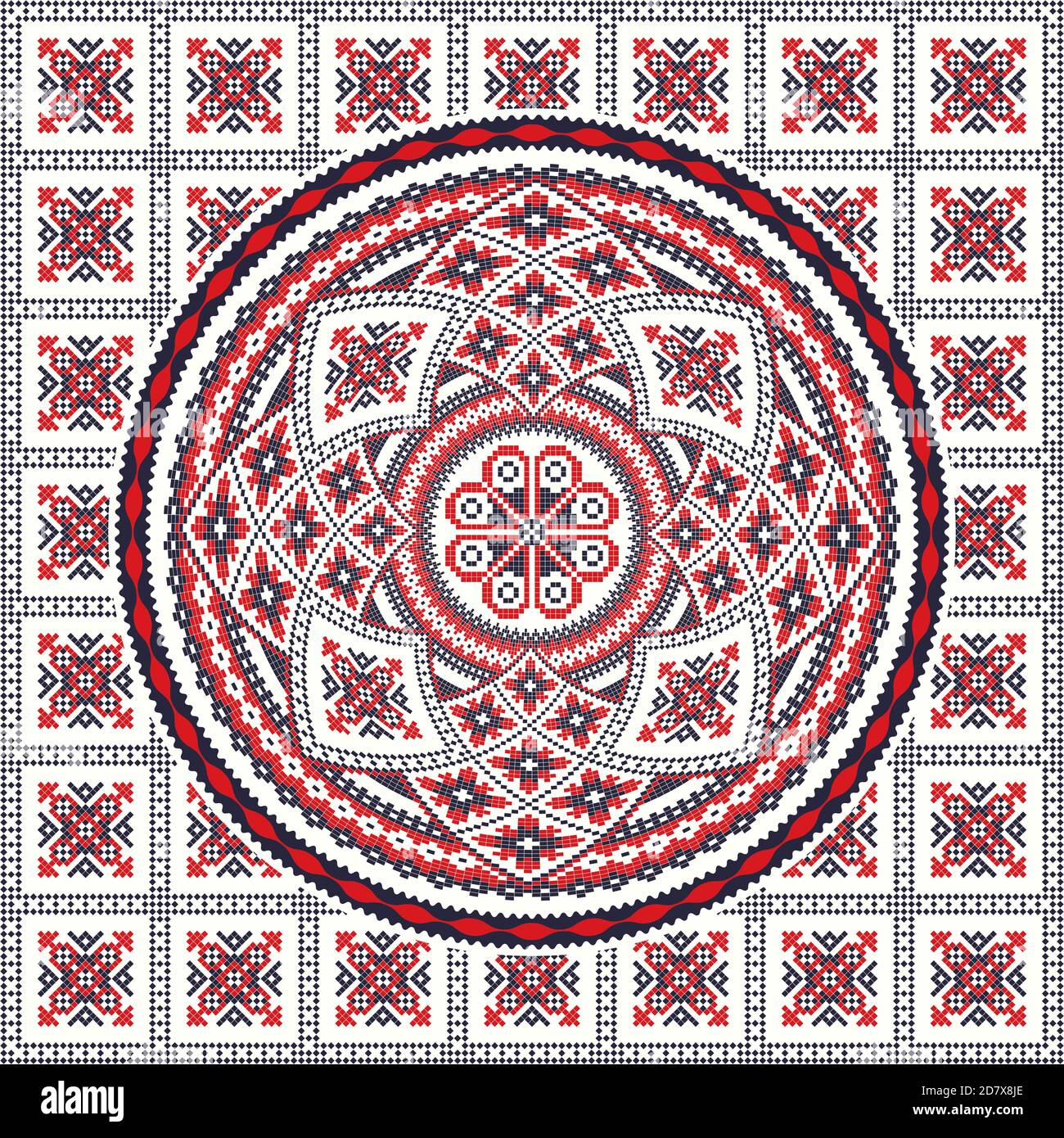 Romanian vector pattern inspired from traditional embroidery Stock ...