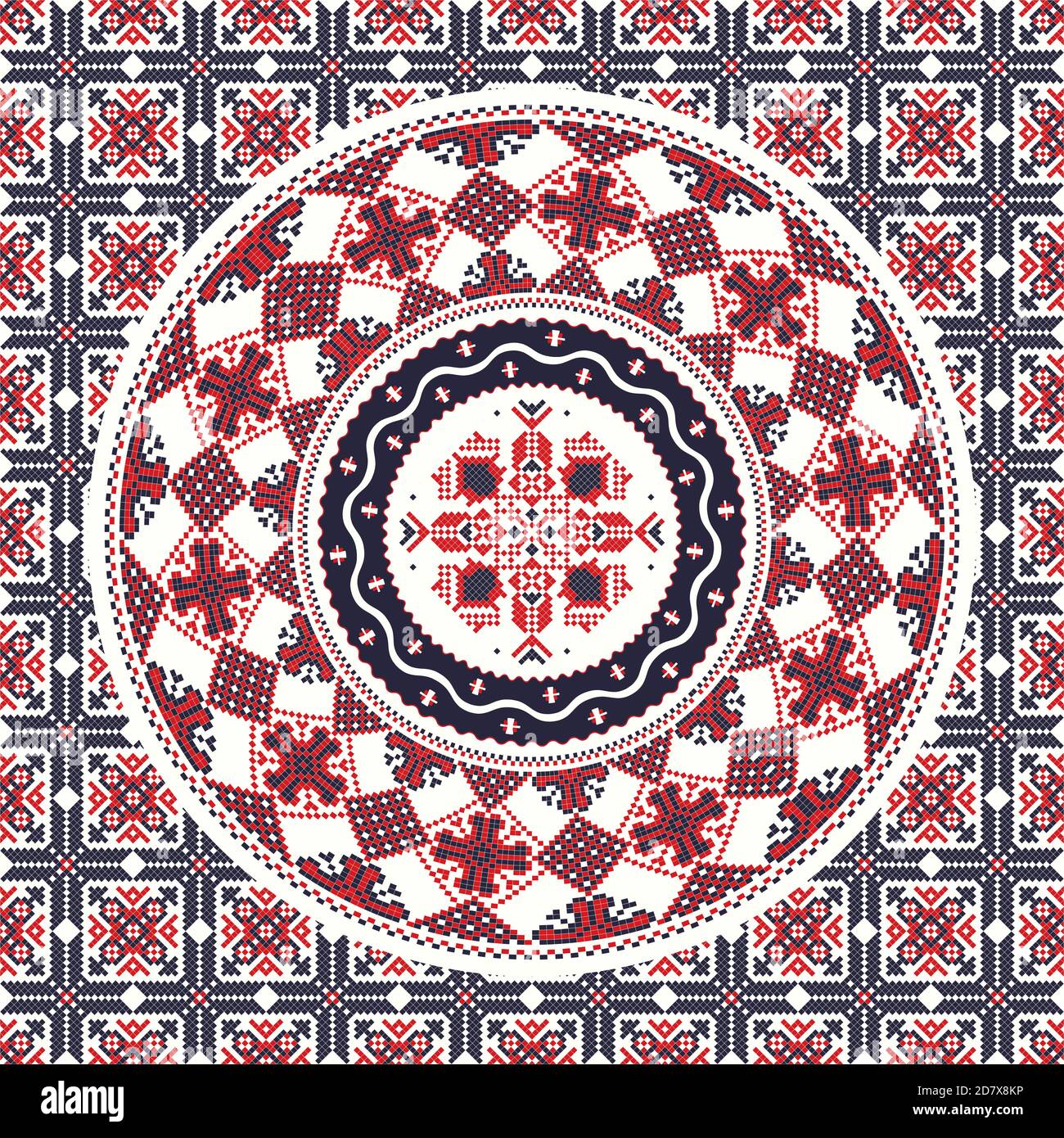 Romanian vector pattern inspired from traditional embroidery Stock ...