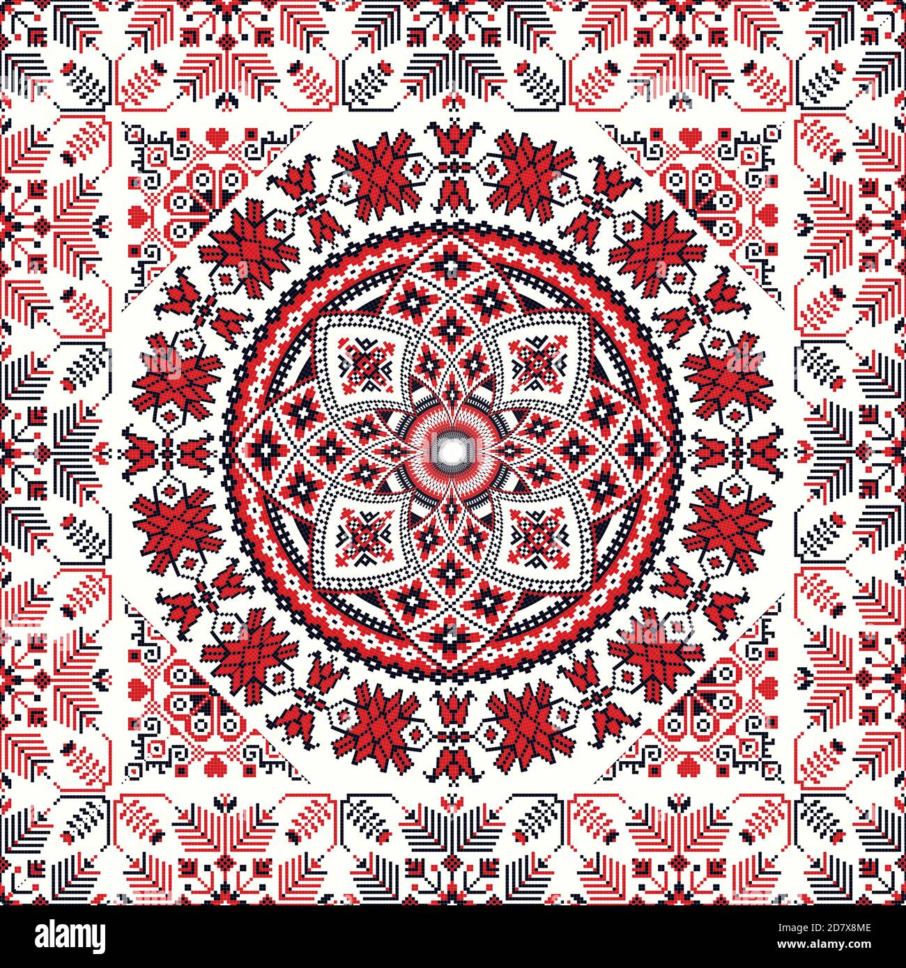 Romanian vector pattern inspired from traditional embroidery Stock ...