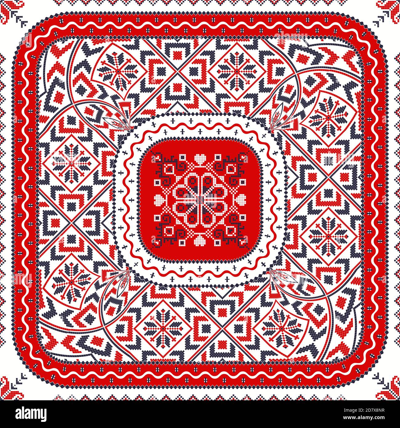 Romanian vector pattern inspired from traditional embroidery Stock ...