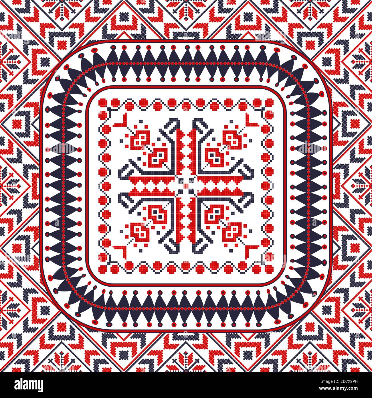 Romanian vector pattern inspired from traditional embroidery Stock ...