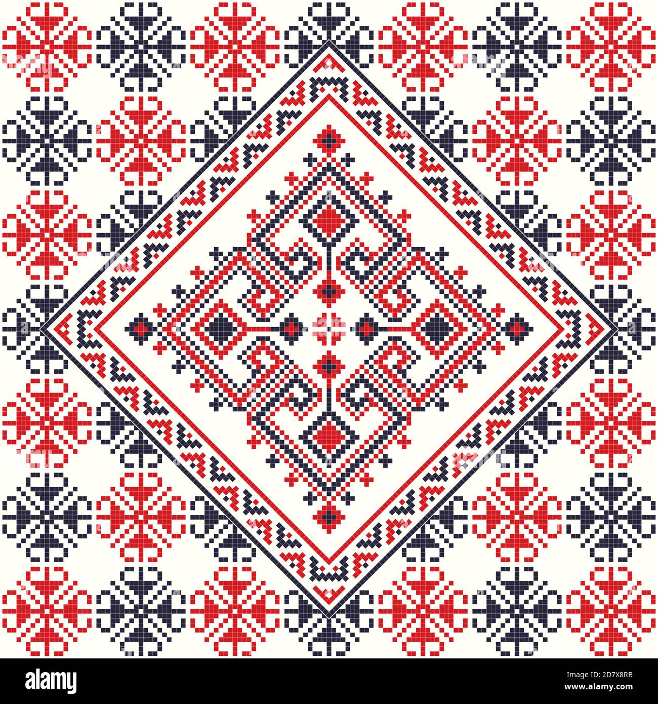 Romanian vector pattern inspired from traditional embroidery Stock ...
