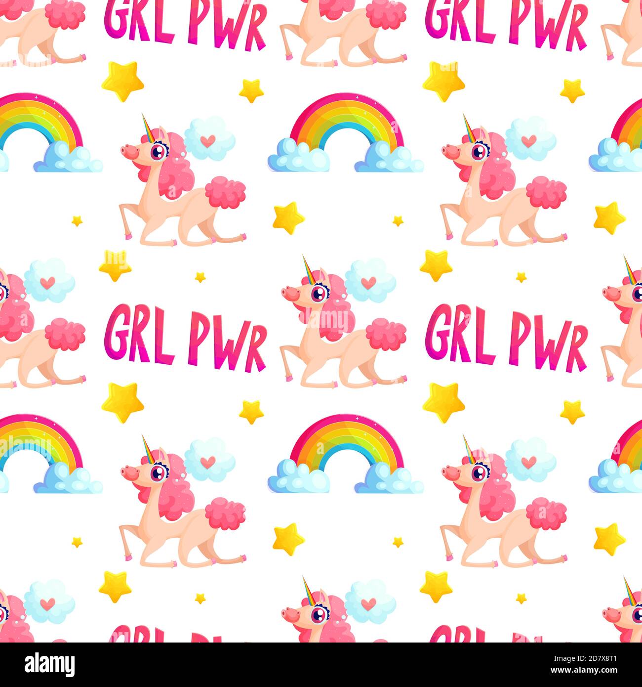 Unicorn and rainbow seamless pattern Stock Vector Image & Art - Alamy