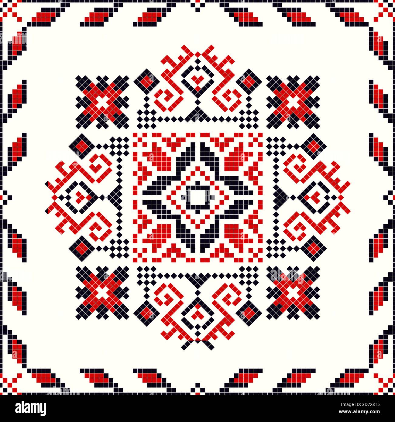 Romanian vector pattern inspired from traditional embroidery Stock ...