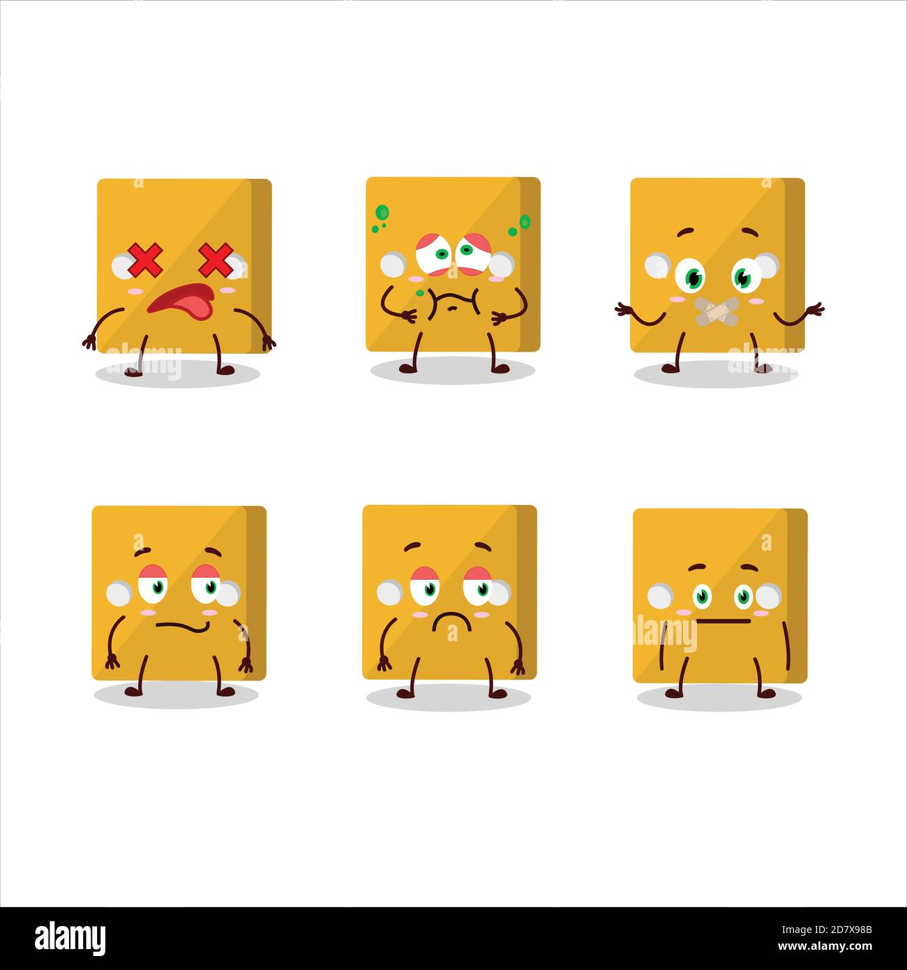 Yellow dice cartoon character with nope expression Stock Vector Image ...