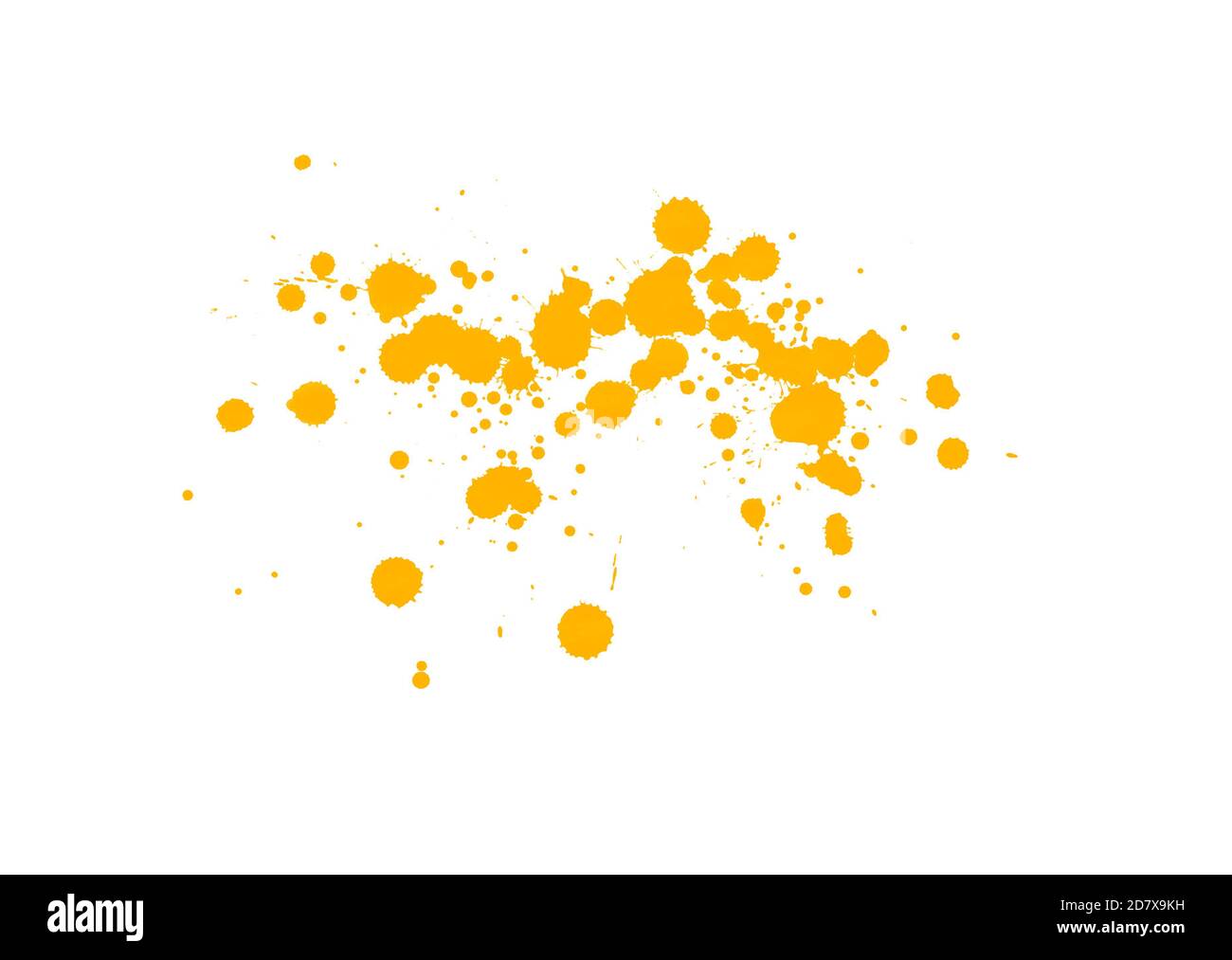 Yellow watercolor splash brush for art design Stock Photo - Alamy