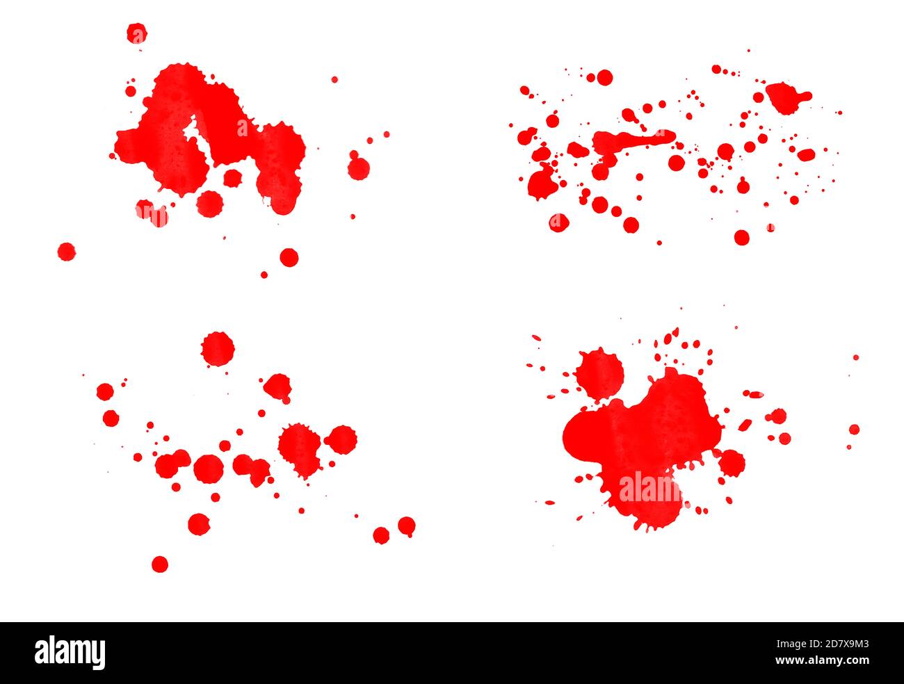 Set of splash and drops brushes for painting Stock Photo - Alamy