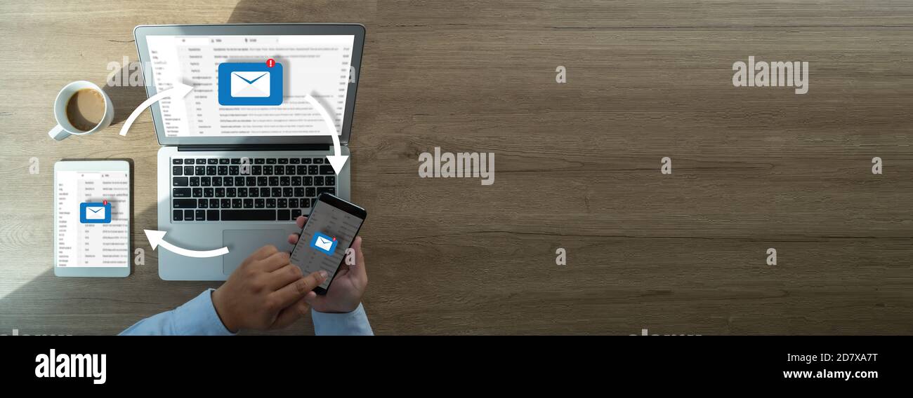 Mail Communication Connection message to mailing contacts phone Global ...