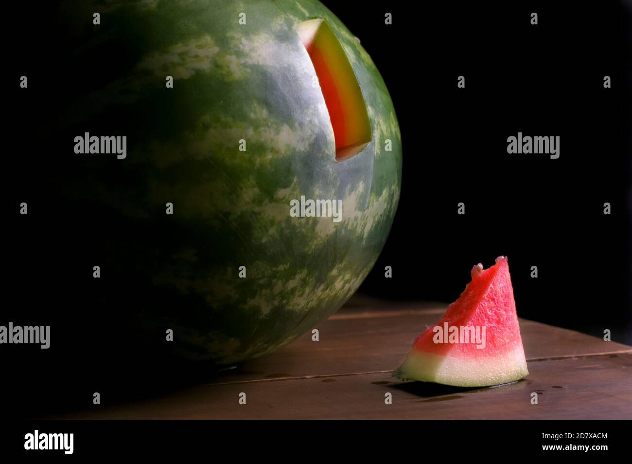 spiking a watermelon , testing with a small sample of watermelon ...