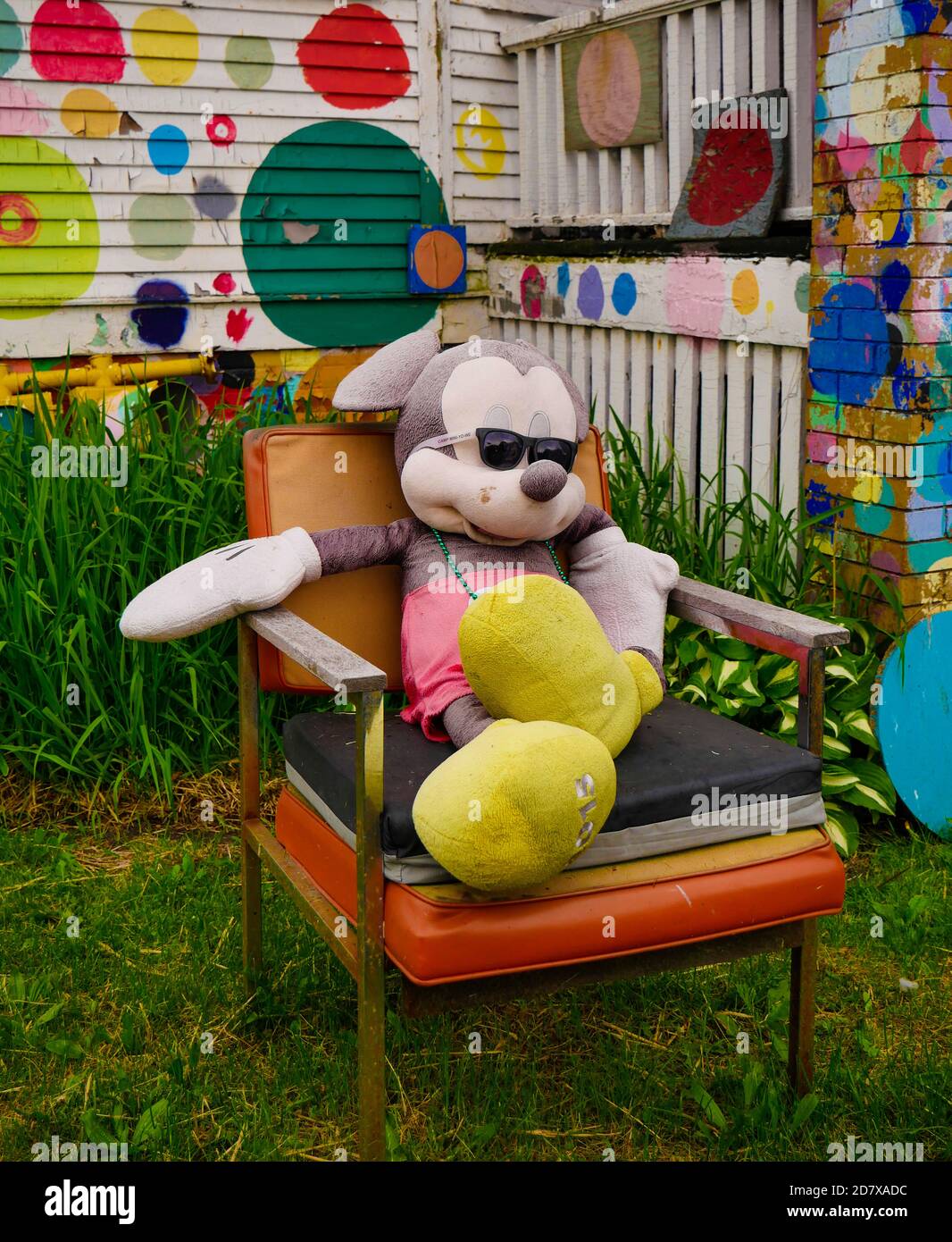 Art work from the Heidelberg Project done by artist Tyree Guyton using ...