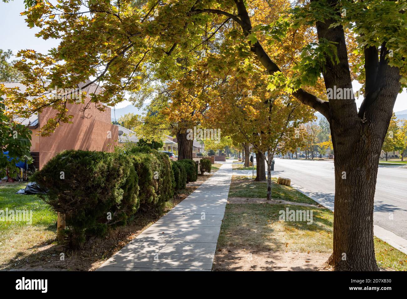 Beautiful fall color around the Parowan town at Utah Stock Photo - Alamy