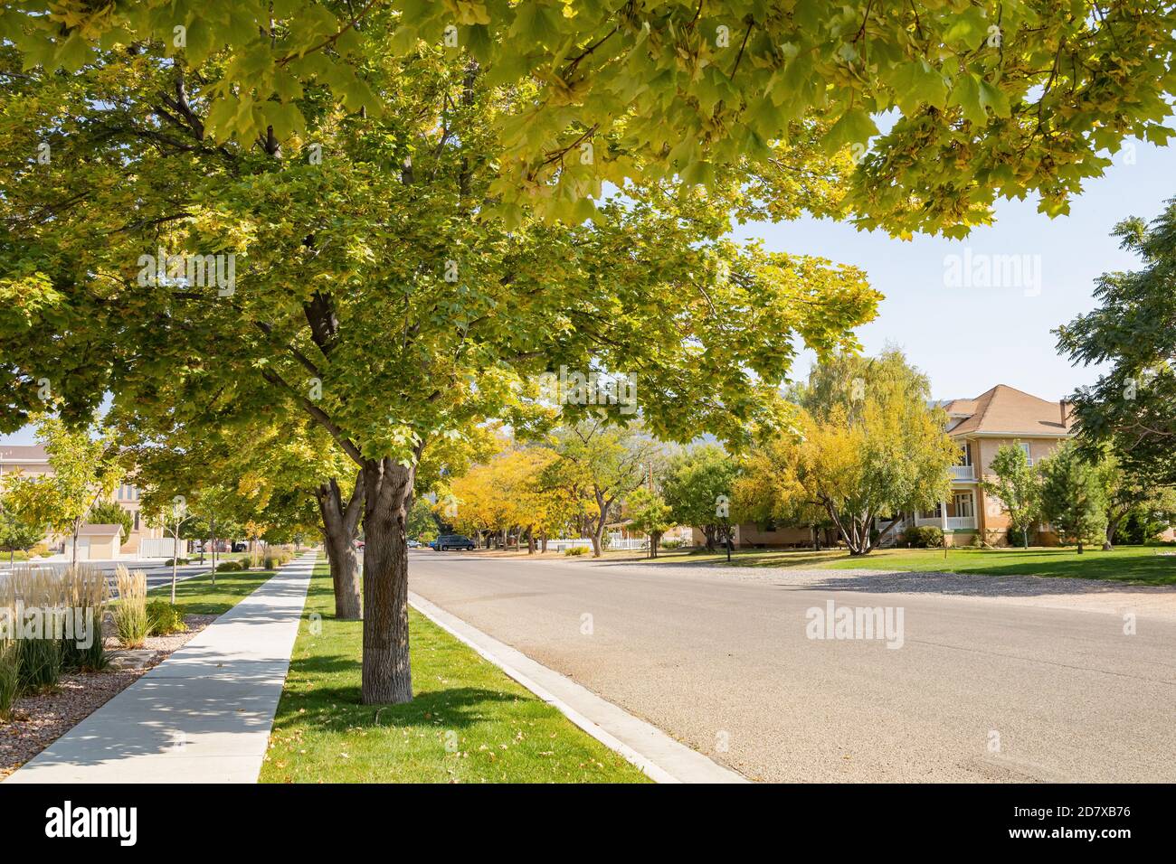 Beautiful fall color around the Parowan town at Utah Stock Photo - Alamy