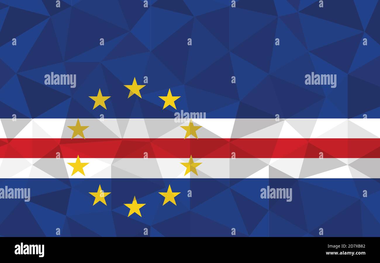 Cape Verde flag vector illustration. Triangular Cape Verdean flag ...