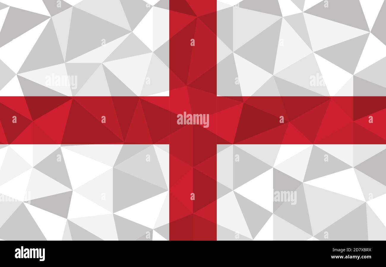 Low poly England flag vector illustration. Triangular English flag ...