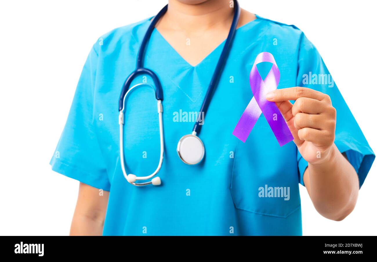 National Epilepsy or Alzheimer disease Day. woman doctor blue uniform ...