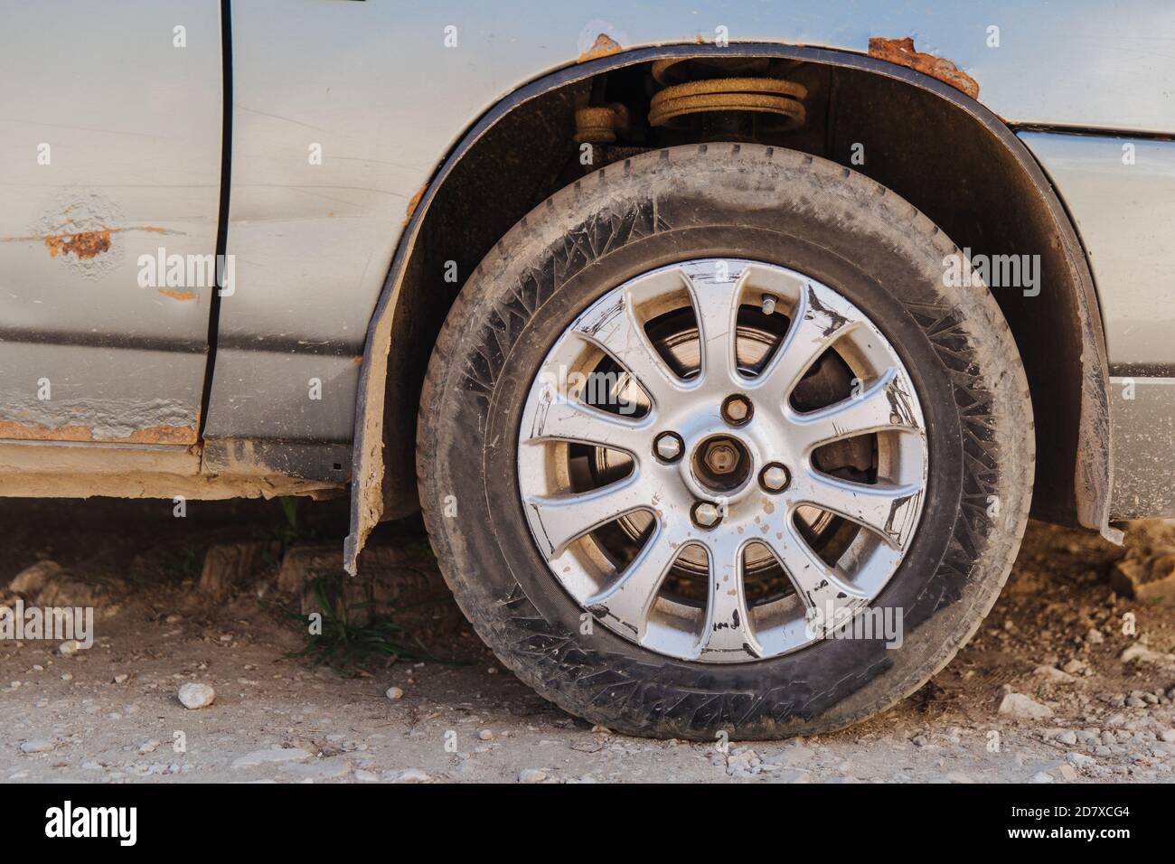 Severe Rust on A Car Fender. Need repairs, road salt damage Stock Photo ...