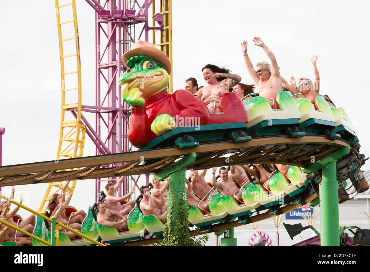 57 Roller Coaster Thrill Seekers Agreed To Bare Everything On Cold