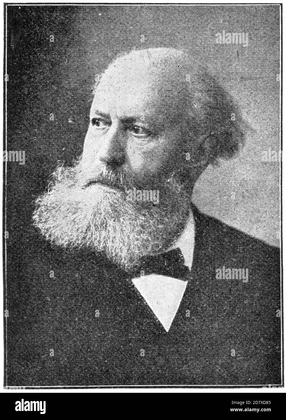 Portrait of Charles Gounod - a French composer. Illustration of the ...