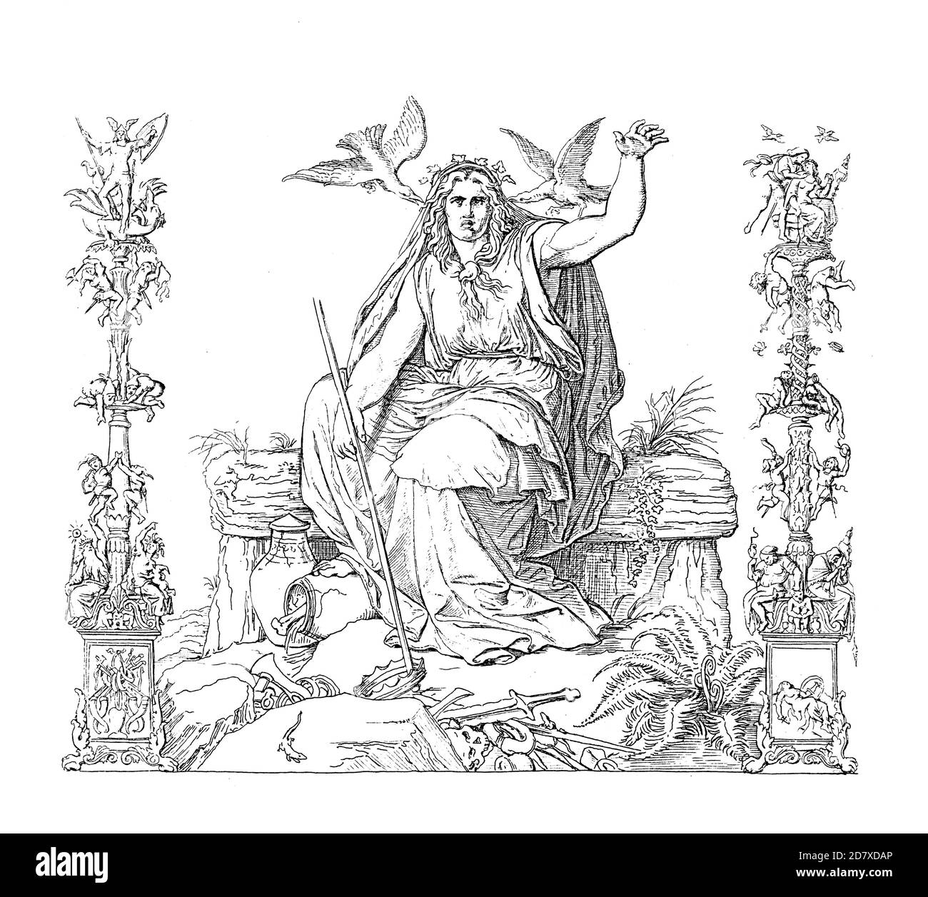 Painting by wilhelm von kaulbach Cut Out Stock Images & Pictures - Alamy