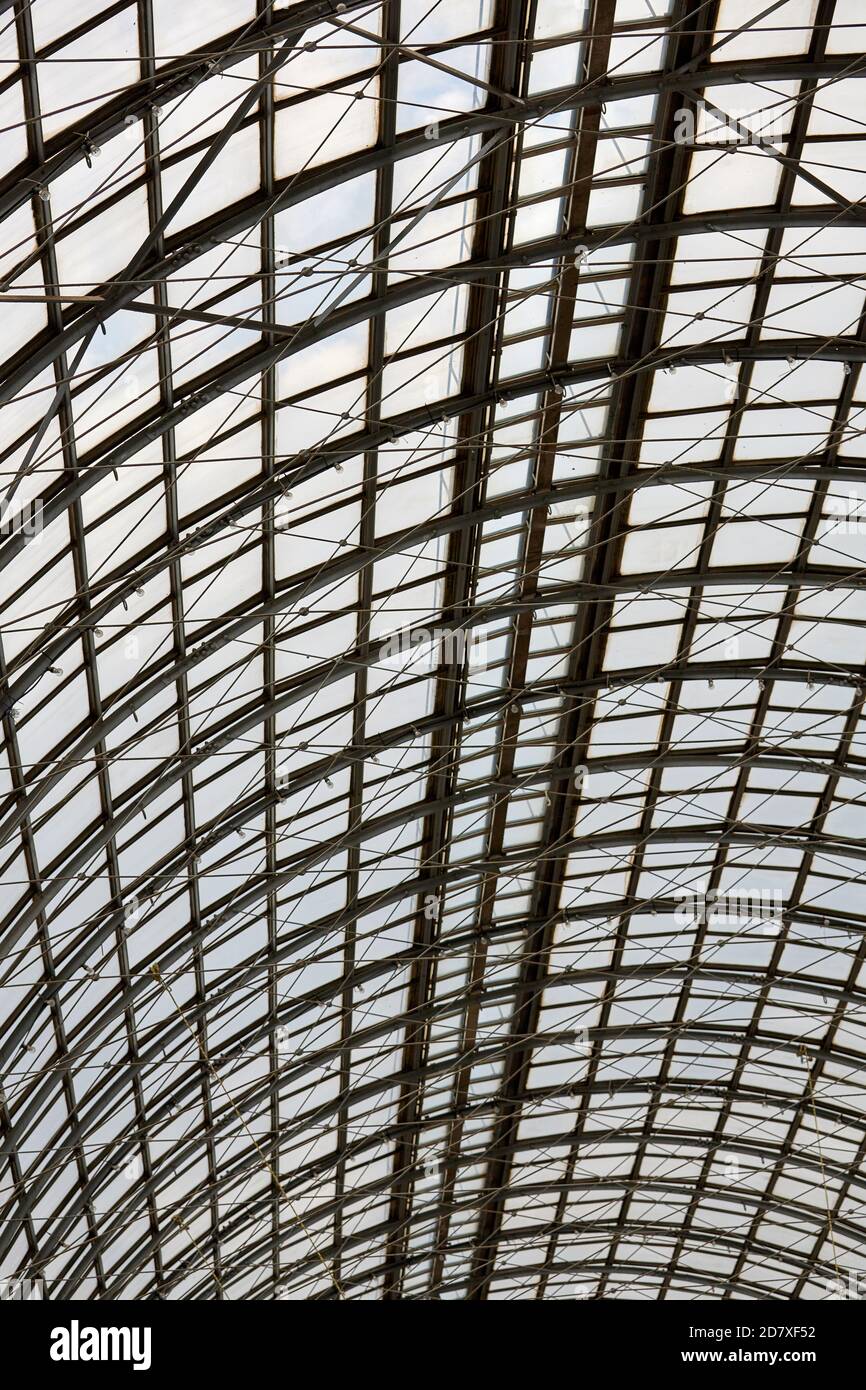 Glass-metal roof of the building of trade center Stock Photo - Alamy