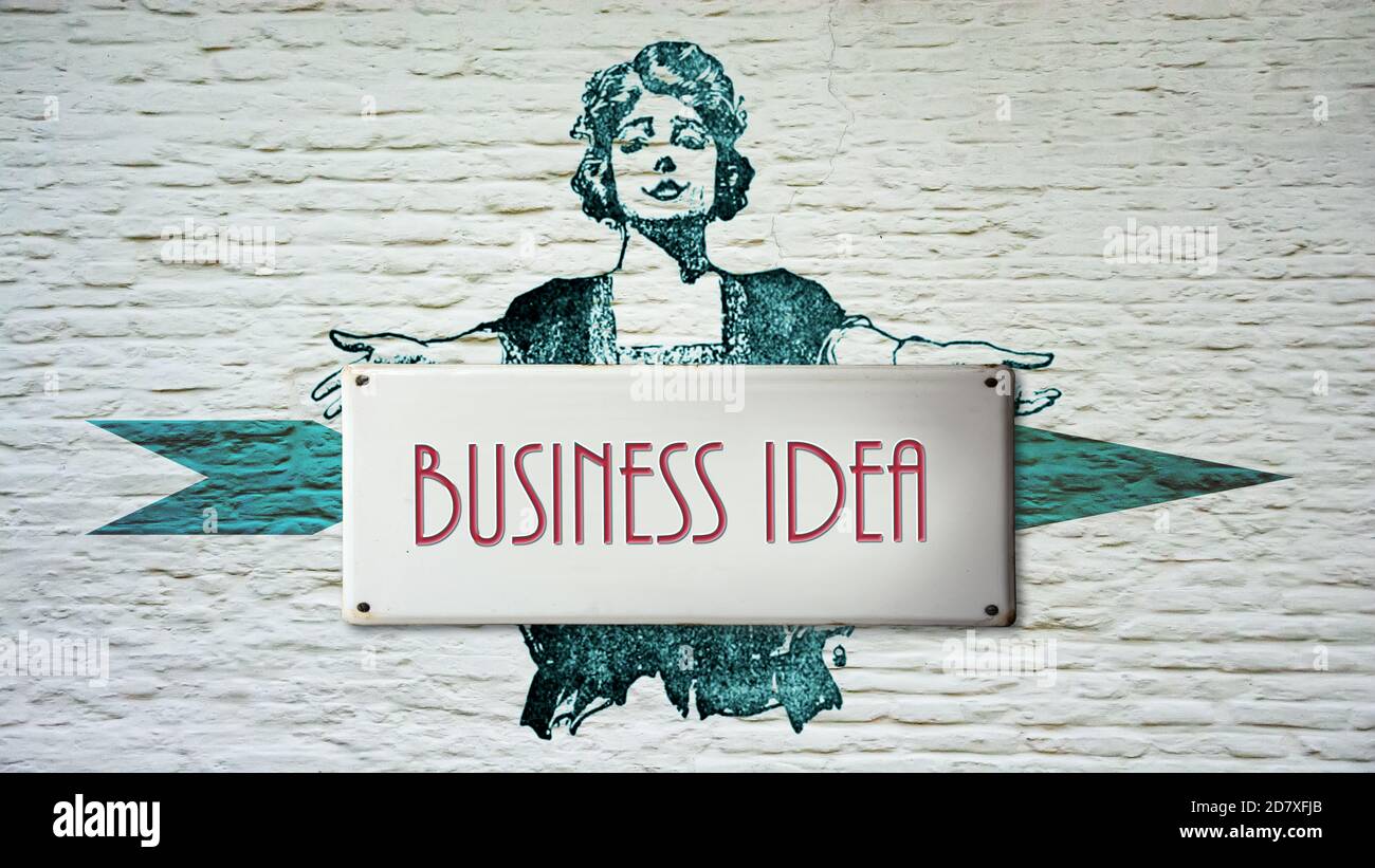 Street Sign the Direction Way to Business Idea Stock Photo - Alamy