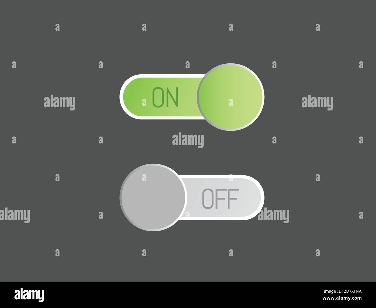 The flat vector icon On and Off toggle switch modern button Stock Vector Image & Art - Alamy