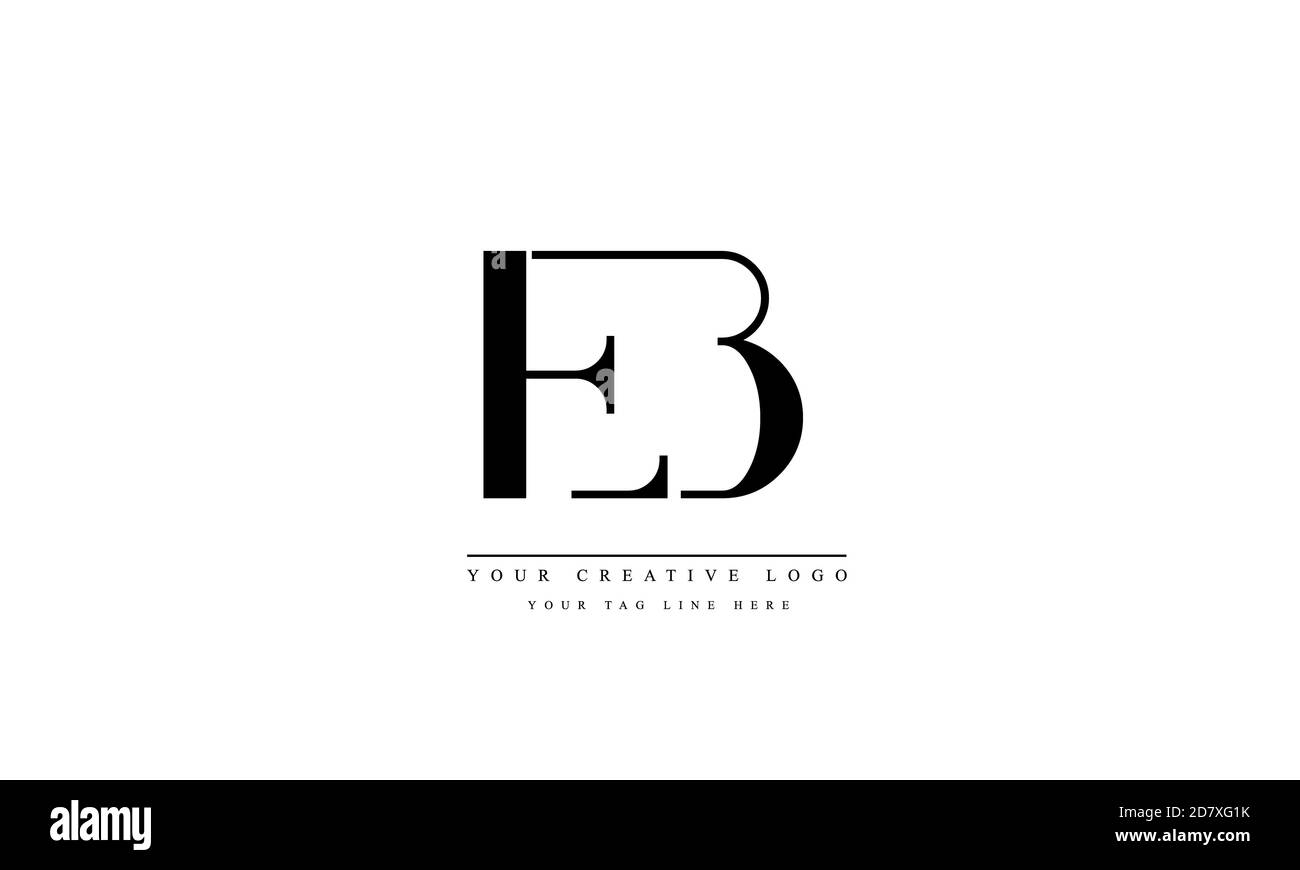 EB BE abstract vector logo monogram template Stock Photo - Alamy