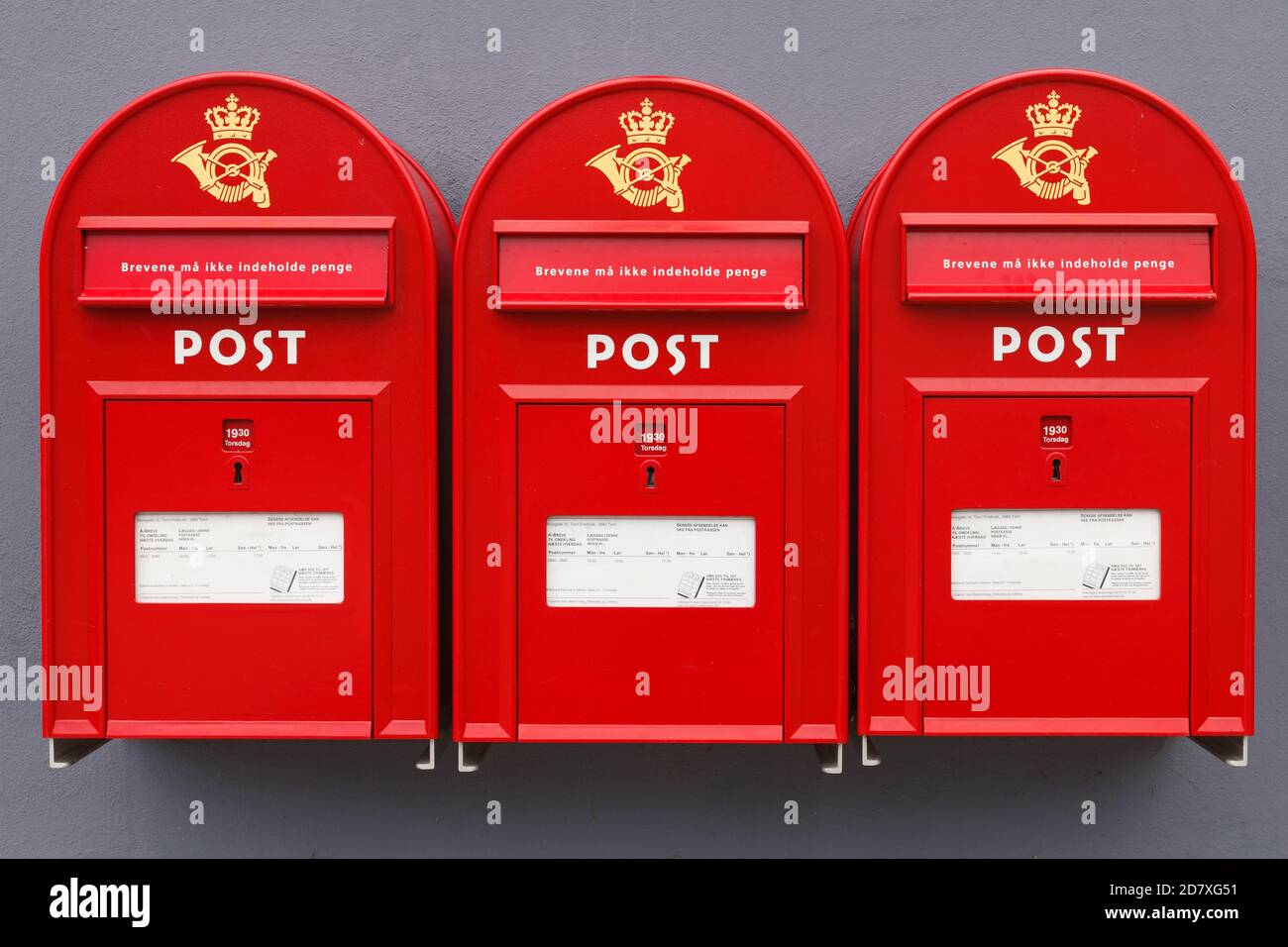 Danish letterboxes; mailboxes, Denmark Stock Photo - Alamy