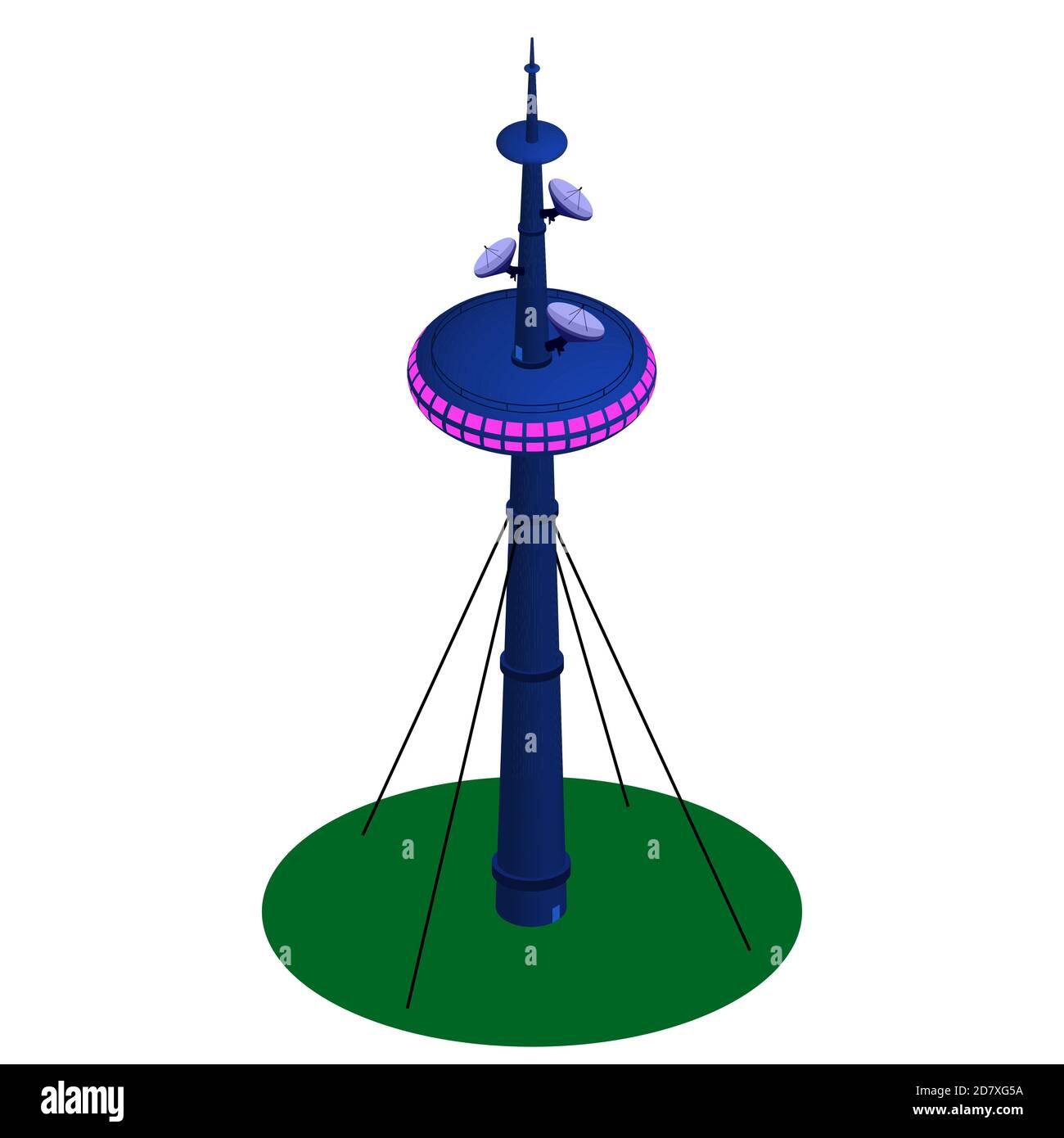 Tv radio tower on Stock Vector Images - Alamy