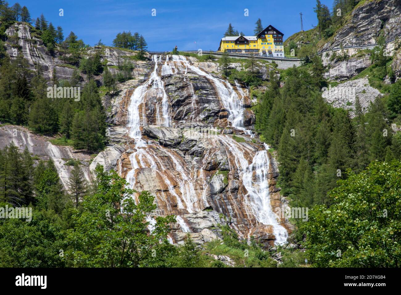 Toce waterfall, Formazza Valley, Ossola, VCO, Piedmont, Italy Stock ...