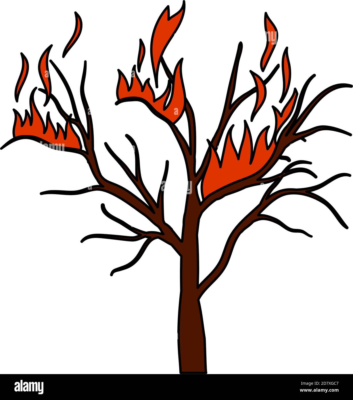 Wildfire Icon. Editable Outline With Color Fill Design. Vector ...