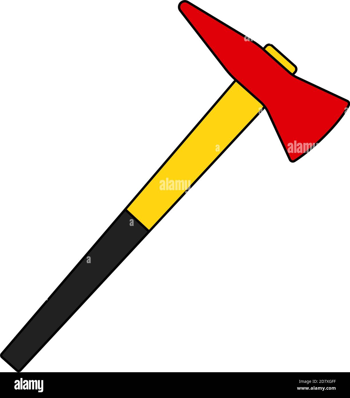 Fire Axe Icon. Editable Outline With Color Fill Design. Vector ...