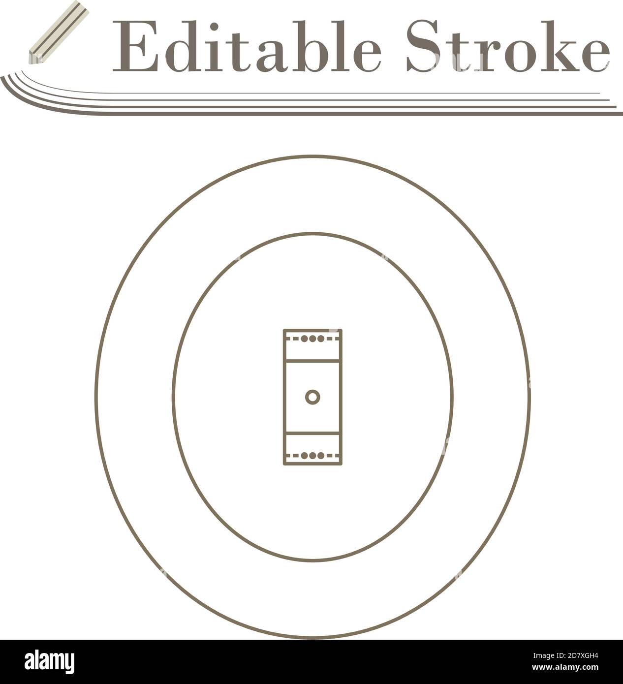Cricket Field Icon. Editable Stroke Simple Design. Vector Illustration ...