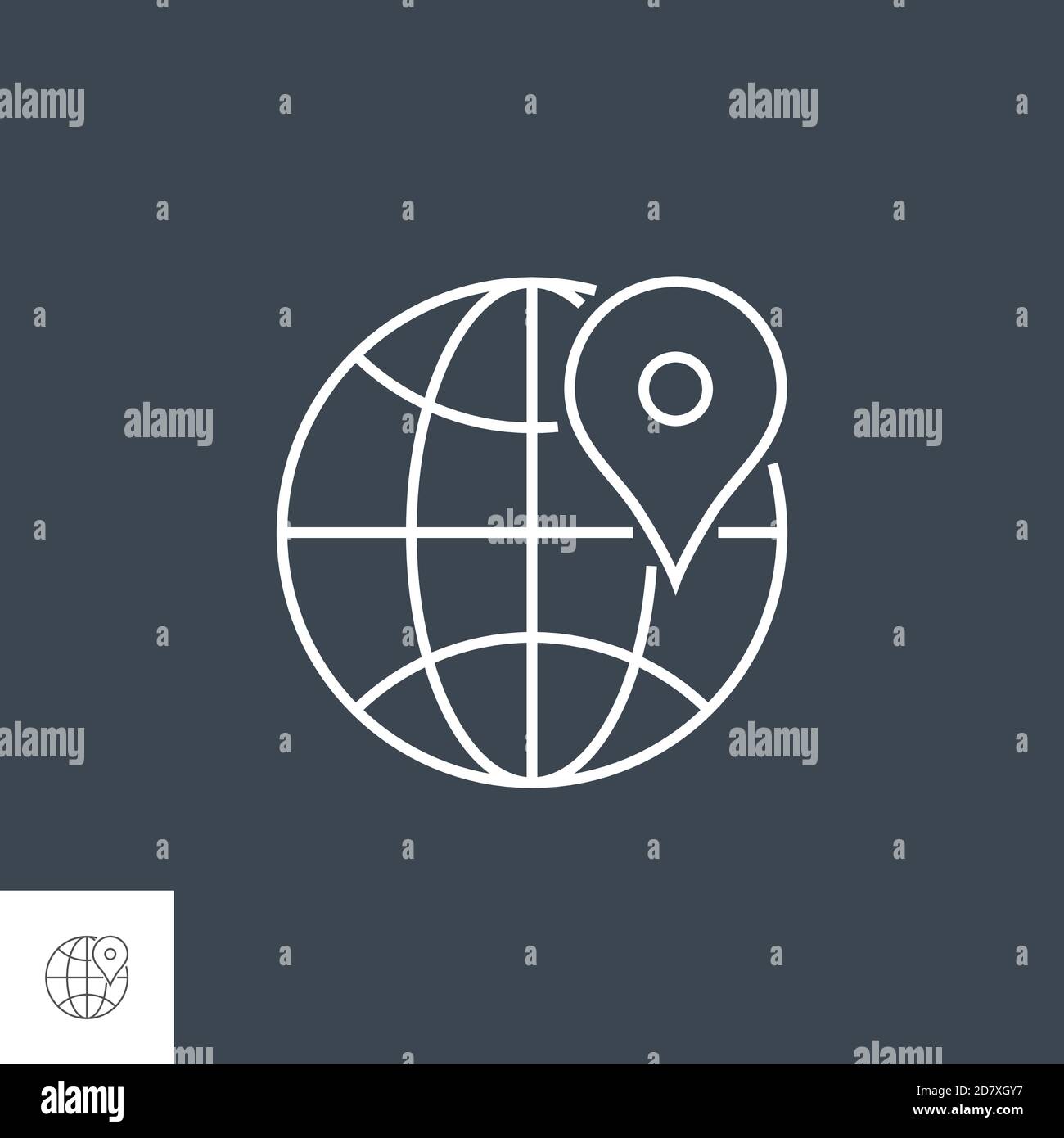 Planet target icon outline hi-res stock photography and images - Alamy