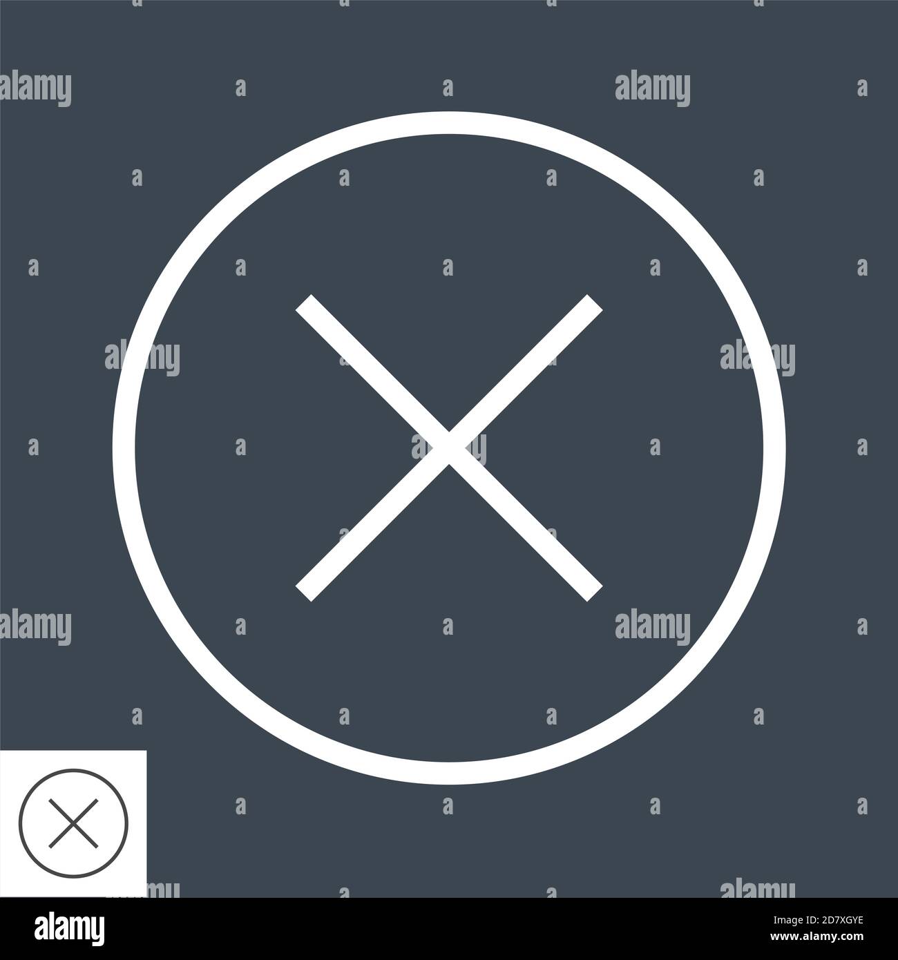 Cancel line icon cross hi-res stock photography and images - Alamy