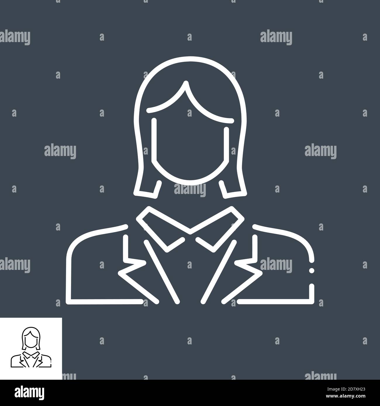 Employee Woman Flat Vector Icon Stock Vector Image & Art - Alamy