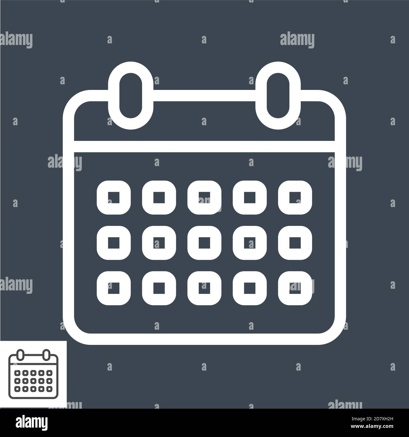 Calendar Thin Line Vector Icon Stock Vector Image & Art - Alamy
