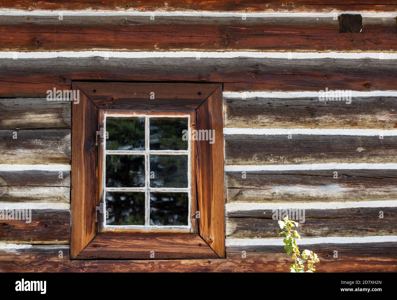 wooden window in rustic old peasant house Stock Photo - Alamy