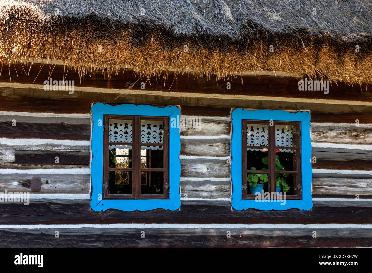 wooden window in rustic old peasant house Stock Photo - Alamy