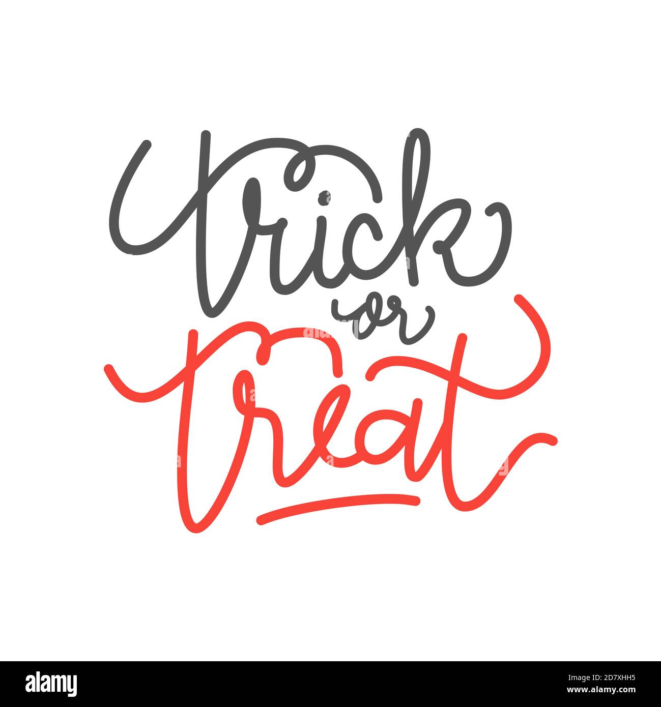 Vector poster with Halloween slogan Trick Or Treat: decorative ...