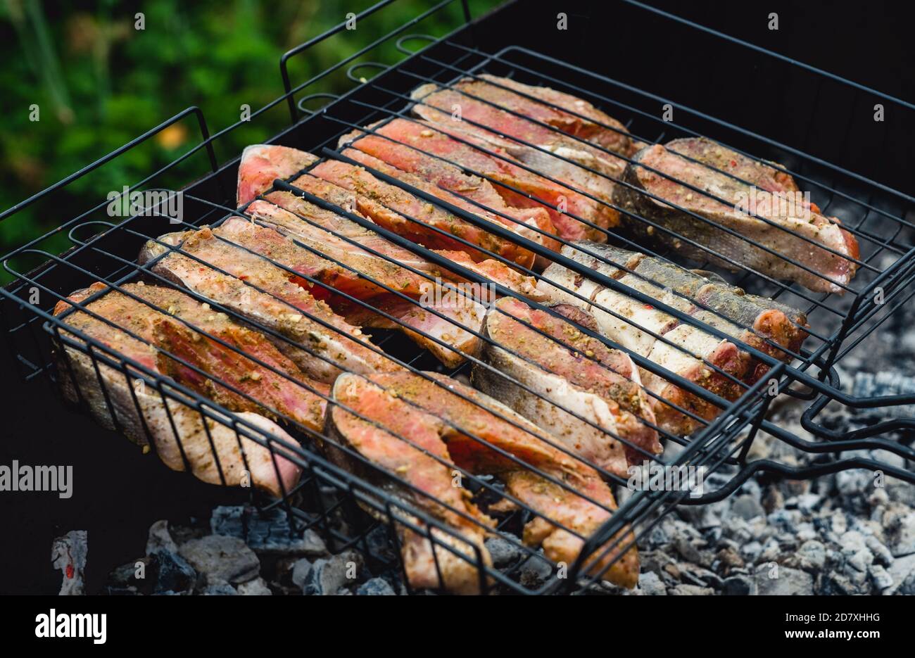 Delicious fish steak Stock Photo - Alamy