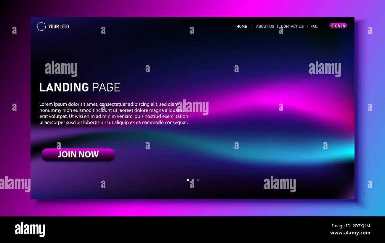 Digital landing page Stock Vector Images - Alamy