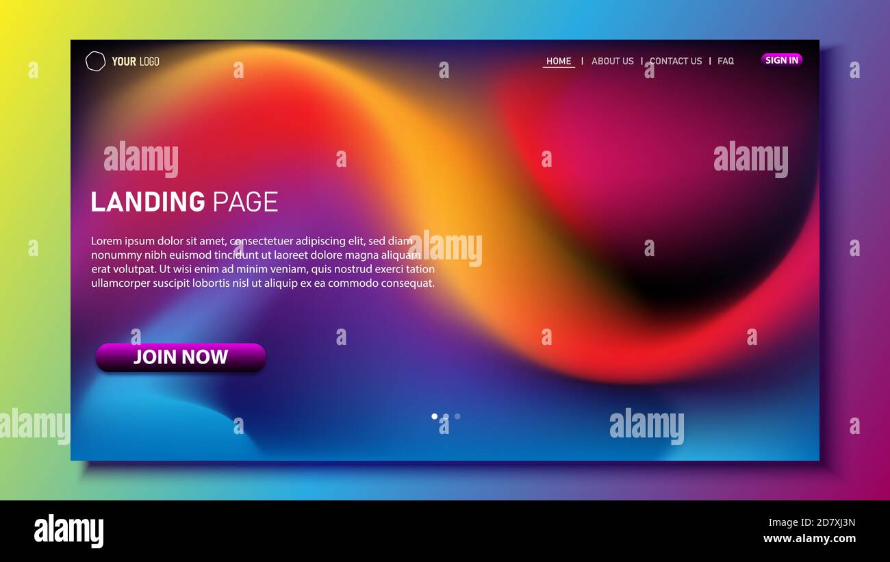 Digital landing page Stock Vector Images - Alamy