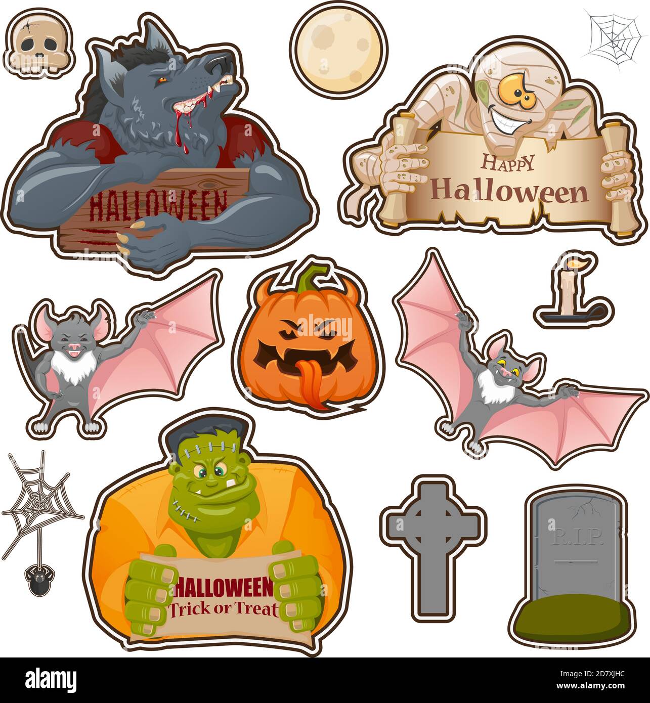 Bat set Stock Vector Images - Alamy