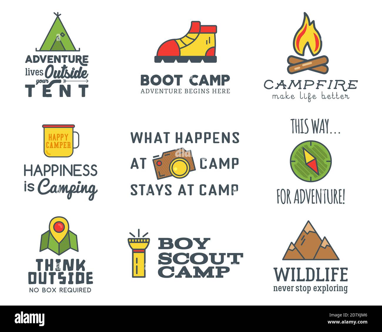 Campsite logotype hi-res stock photography and images - Alamy