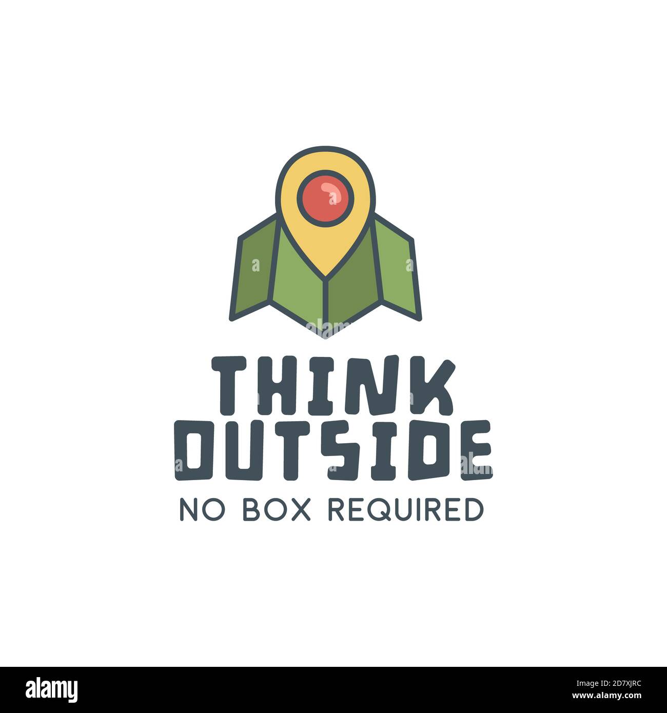 Hiking trail logo design with typography and travel elements - map, pin ...