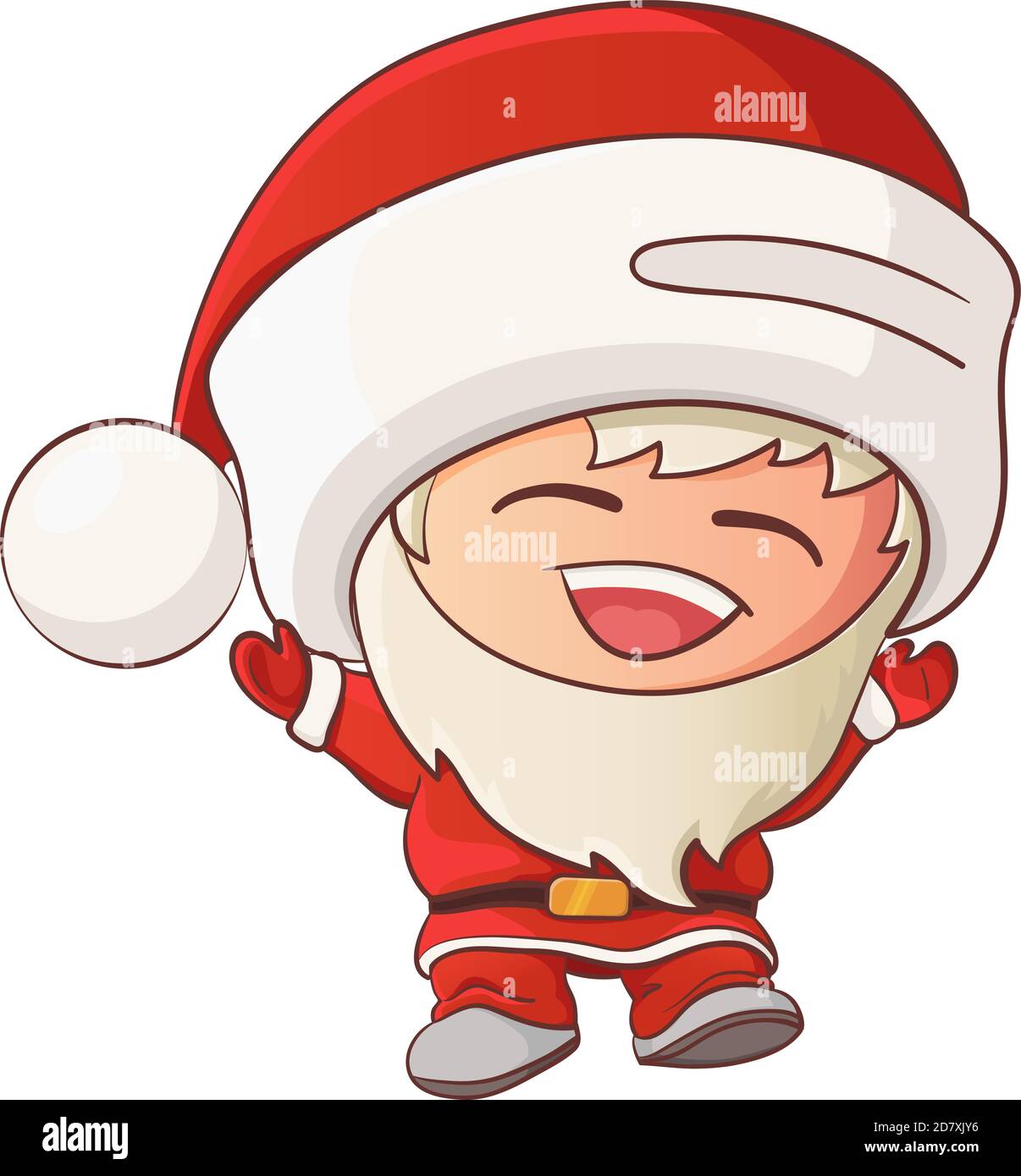 Santa claus character kawaii Cut Out Stock Images & Pictures - Alamy