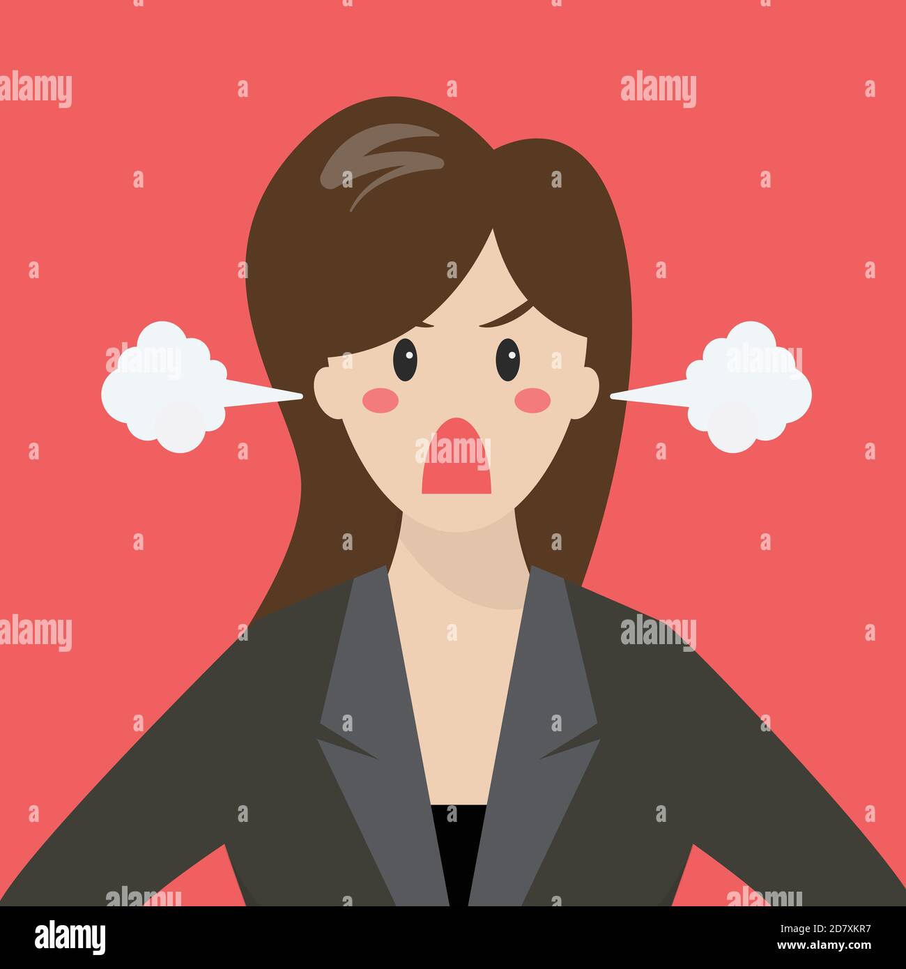 Female manager angry Stock Vector Images - Alamy
