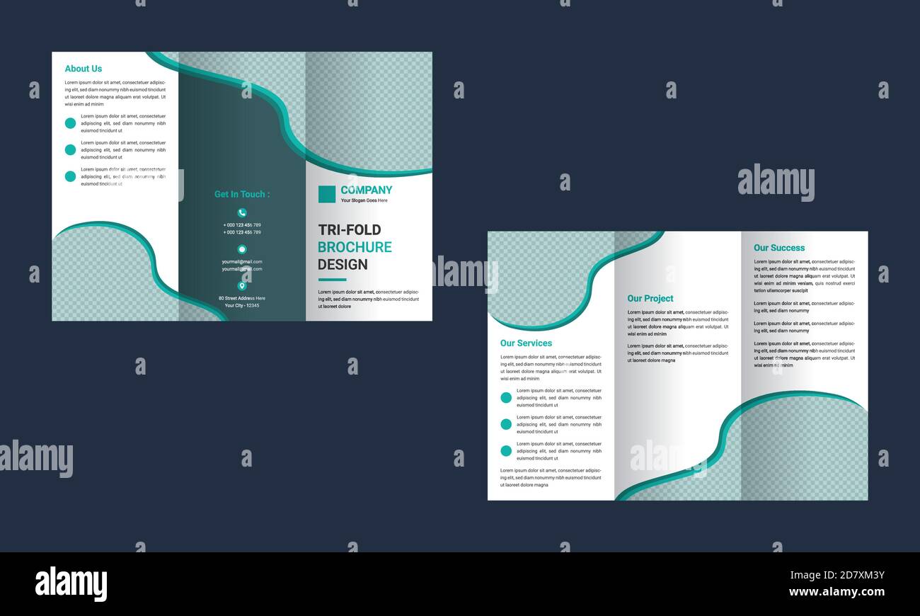 Tri fold brochure template vector vectors hi-res stock photography and ...